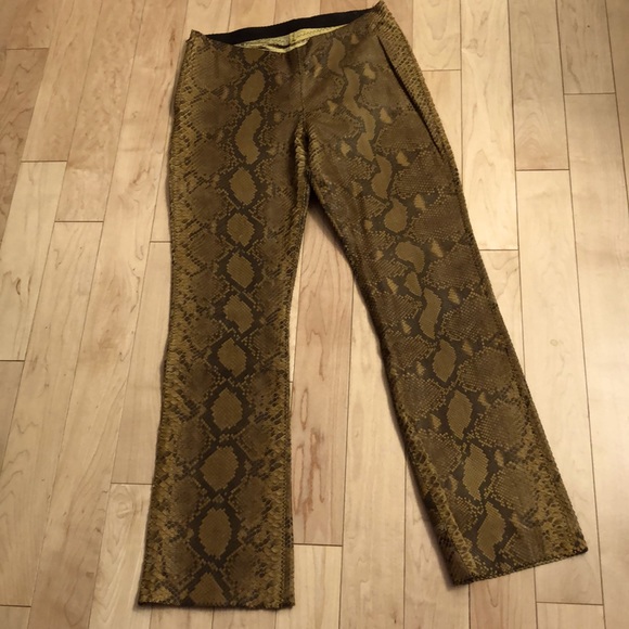 Pants & Jumpsuits | Genuine Python Leather Pants 3waist Designs By ...